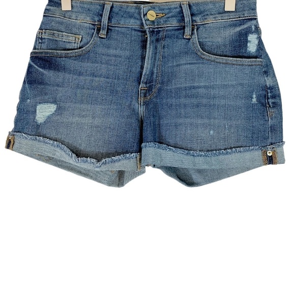 Frame Denim | Shorts | Frame Le Garcon Denim Cut Off Jean Shorts Size ...